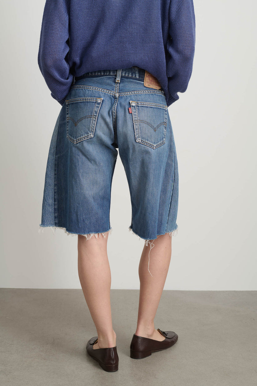 Vintage Lasso Jean Short Classic Faded Indigo Hand Tatted Lace – B ...