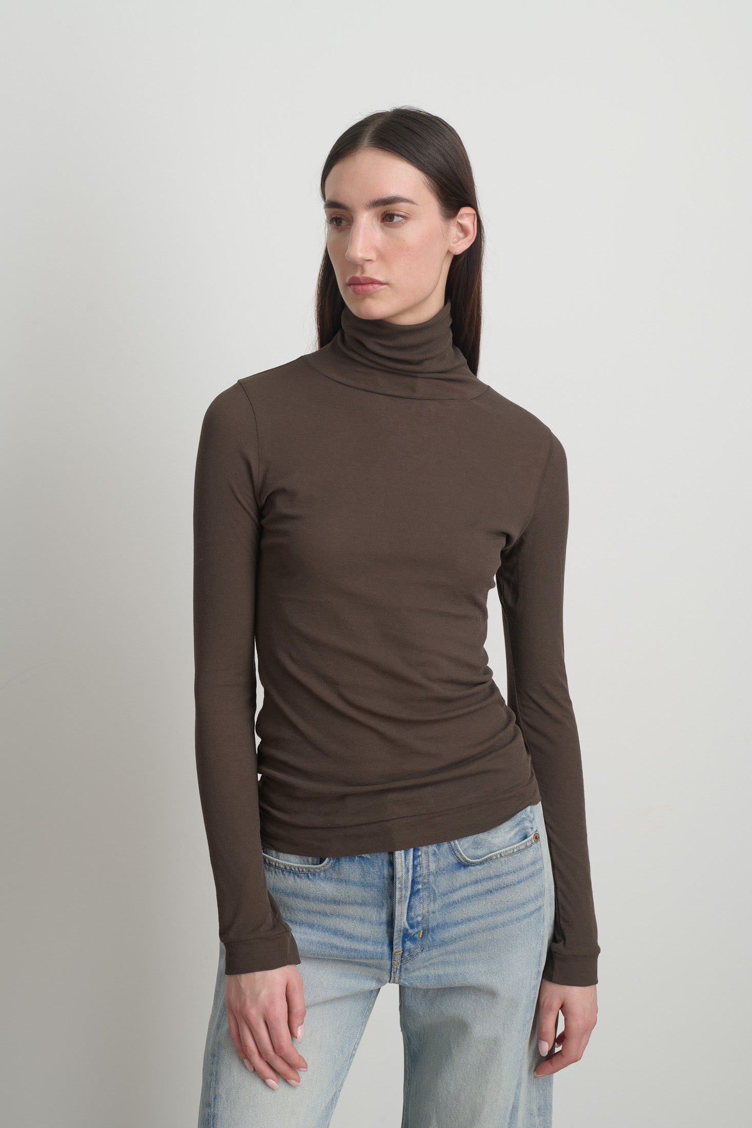 Jana Turtleneck Olive Drab - Women | B SIDES – B Sides Jeans